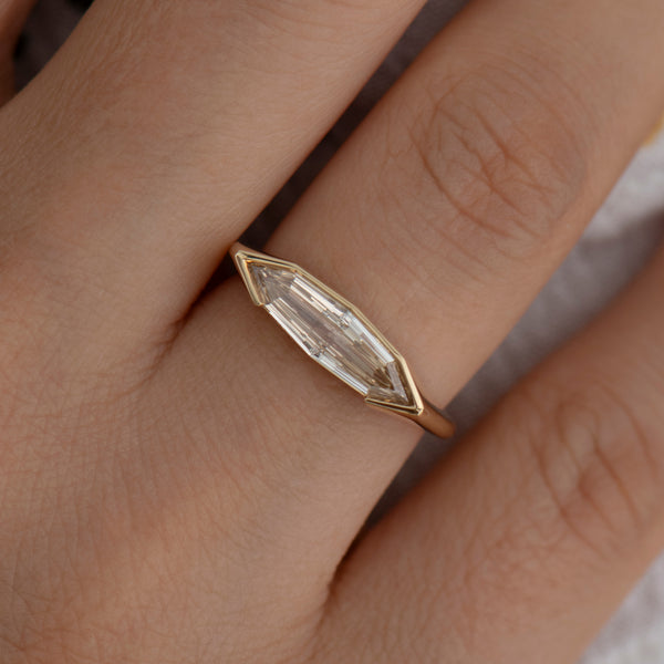 Fancy Color Step Cut Marquise Diamond Solitaire Ring - OOAK – ARTEMER