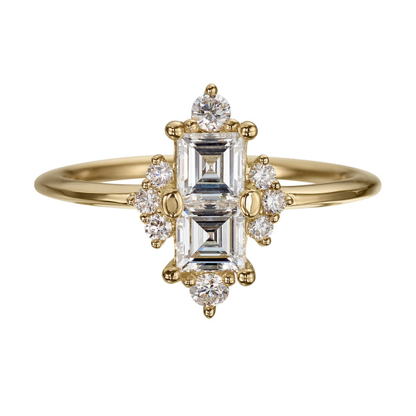 Gilded Mirror Carre Diamond Engagement Ring – ARTEMER