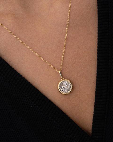 Lattice Invisible Set Diamond Pendant Necklace – ARTEMER