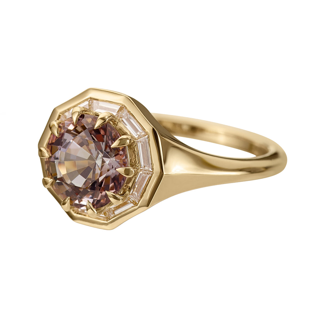 Tanzanite & Trapeze Diamond Engagement Ring – ARTEMER