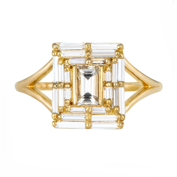 Baguette Cut Engagement Ring - Baguette Temple Ring – ARTEMER