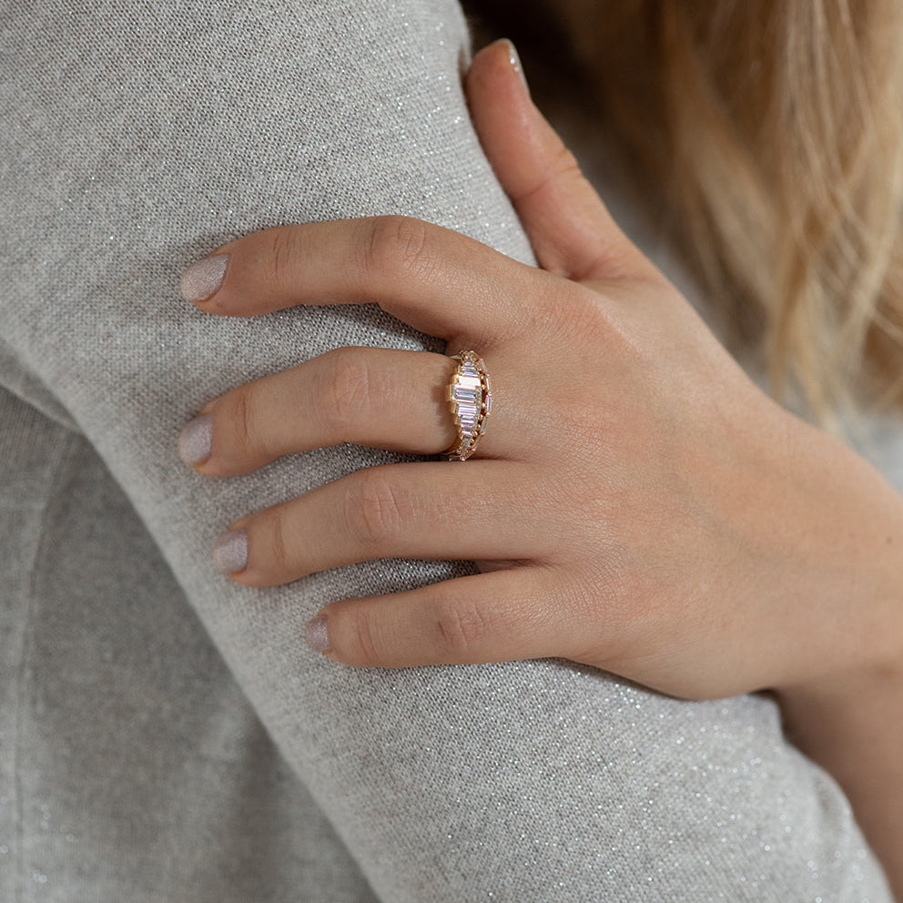 hand cut diamond ring