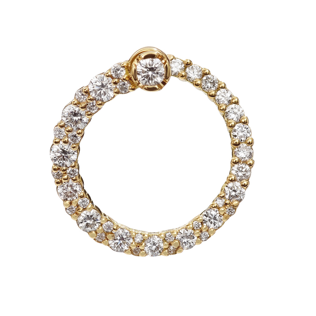 Ellipsis Brilliant Diamond Spiral Hoop Earrings – ARTEMER