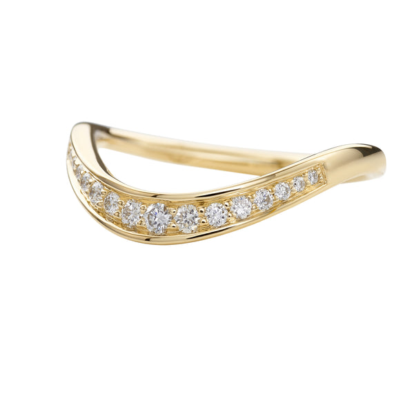 Elliptic Curve Brilliant Diamond Wedding Band – ARTEMER