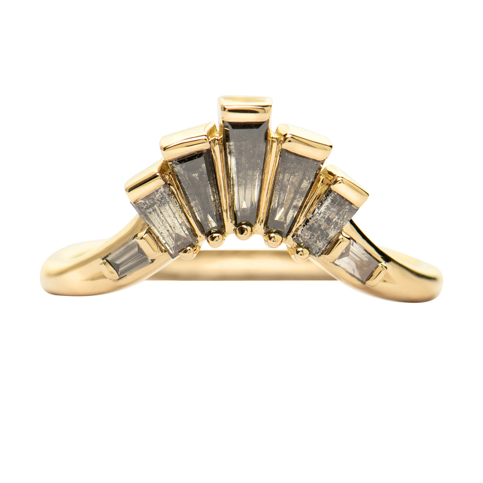 Nesting Wedding Ring with Grey Baguette Diamonds // Limited Edition ...