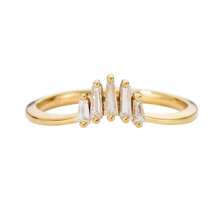 Nesting Wedding Ring with Baguette Diamonds - S – ARTEMER