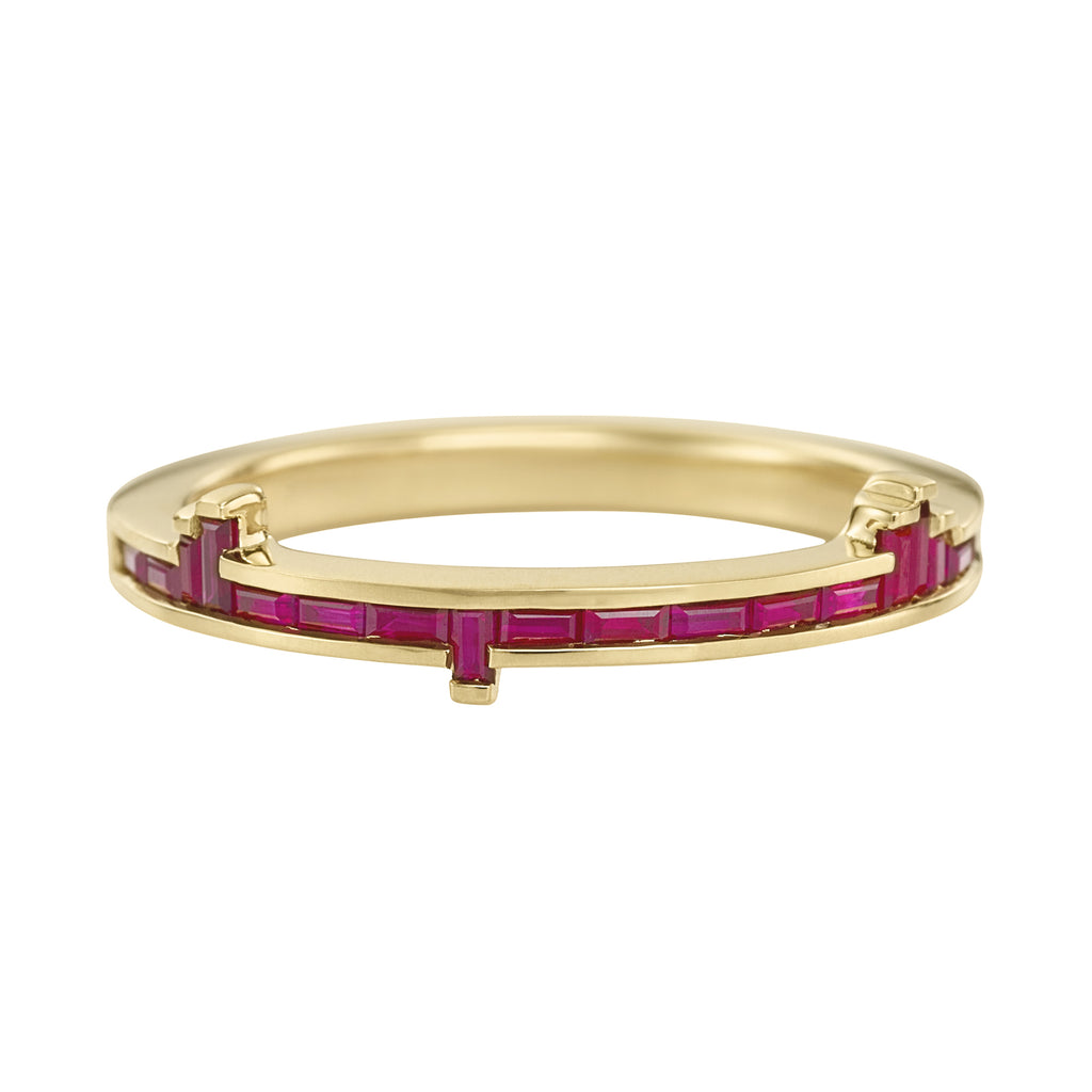 Pixel Ruby Baguette Ring – ARTEMER