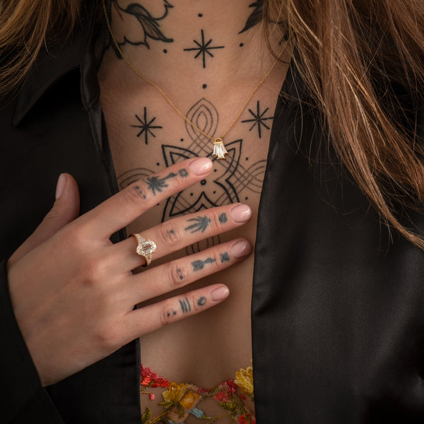 Tapered Diamond Bell Necklace - OOAK – ARTEMER