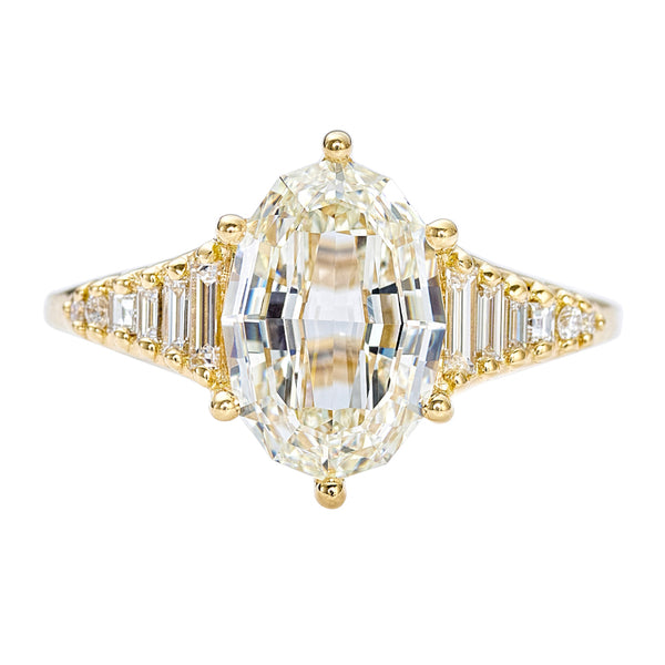 Zeppelin Engagement Ring with an Oval Step Cut Diamond – ARTEMER