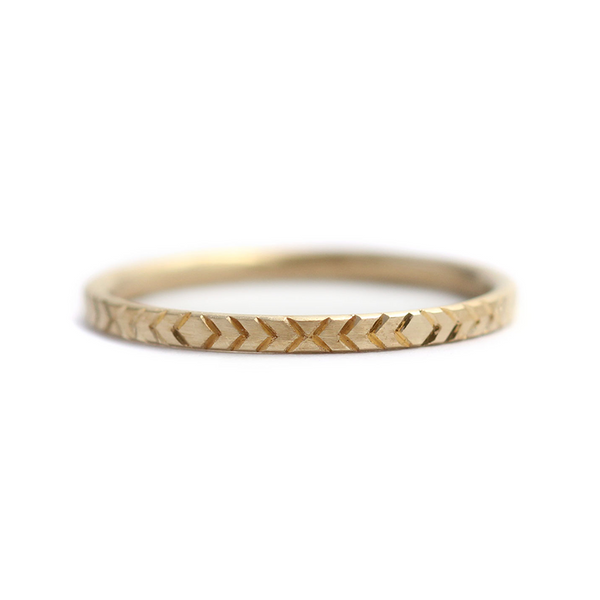 Geometric Wedding Ring - Pattern Gold Ring – ARTEMER